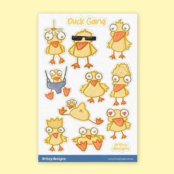 Duck Gang Sticker Sheet – Arttay Designs