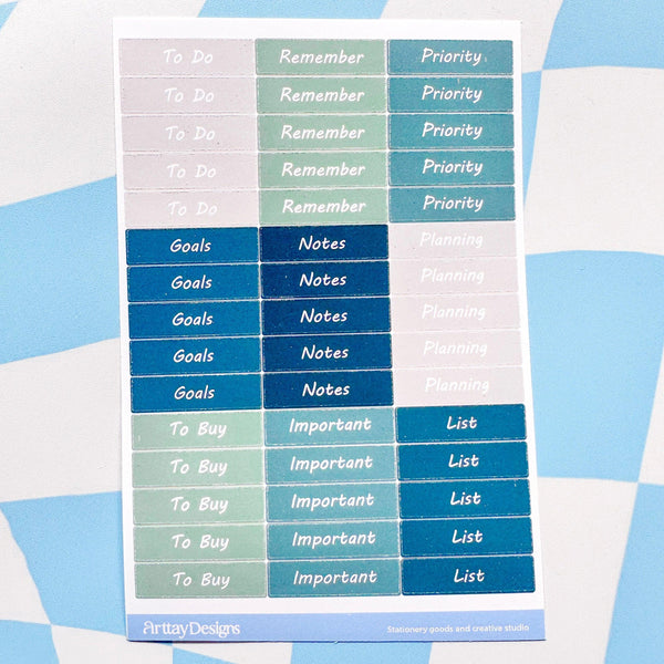 Planner Label Sticker Sheet – Arttay Designs